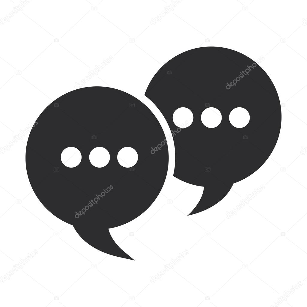 Bulles de conversation avec icône de points image vectorielle par ...
