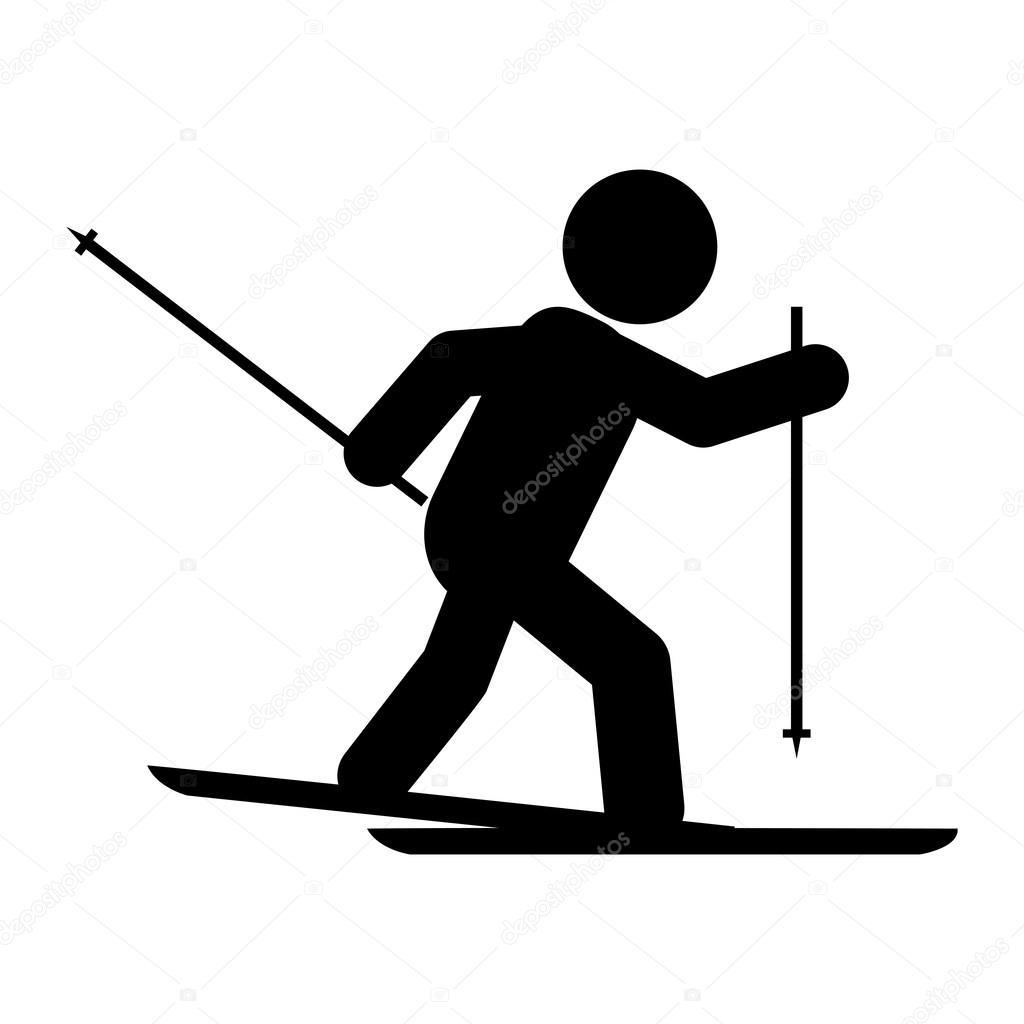 Skiing pictogram icon — Stock Vector © jemastock #116015768