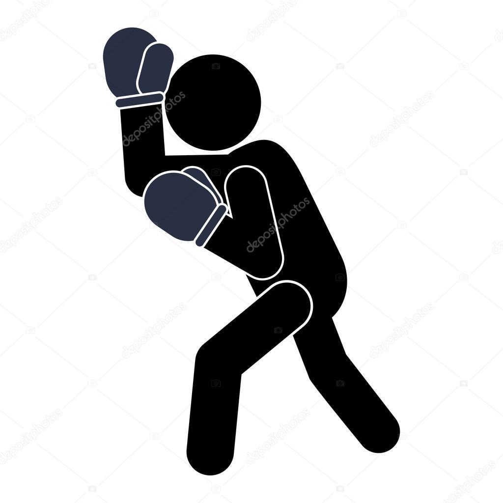 Boxing person pictogram icon Stock Vector by ©jemastock 116015796