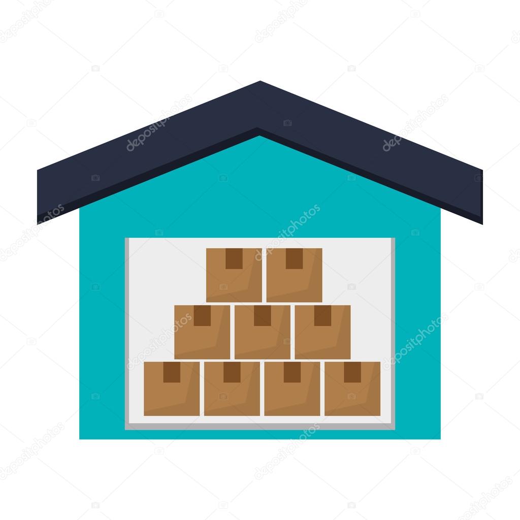 Warehouse goods storage icon — Stock Vector © jemastock #116064694