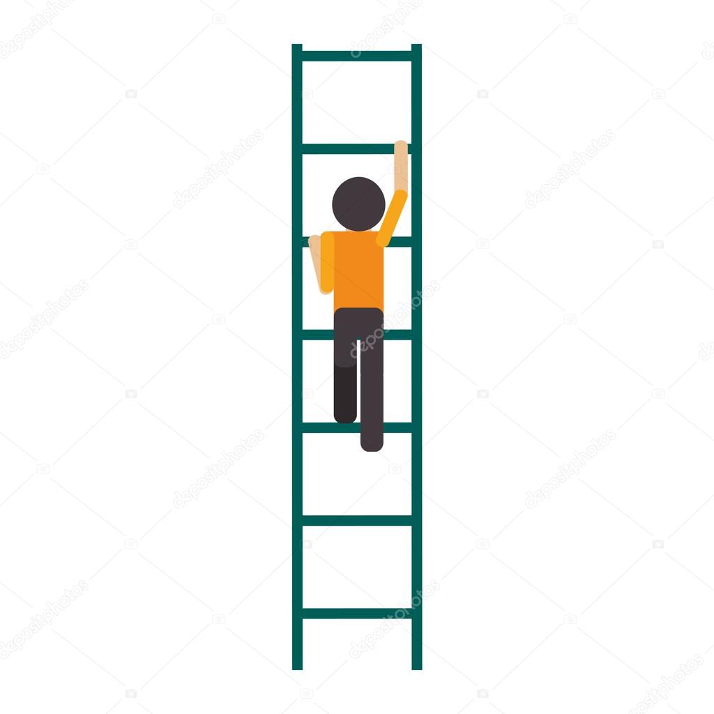 Man climbing ladder icon — Stock Vector © jemastock #116547958