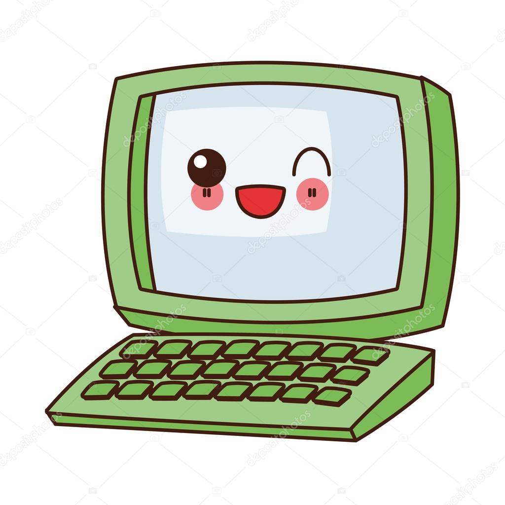 Kawaii computer icon Stock Vector by ©jemastock 118689566