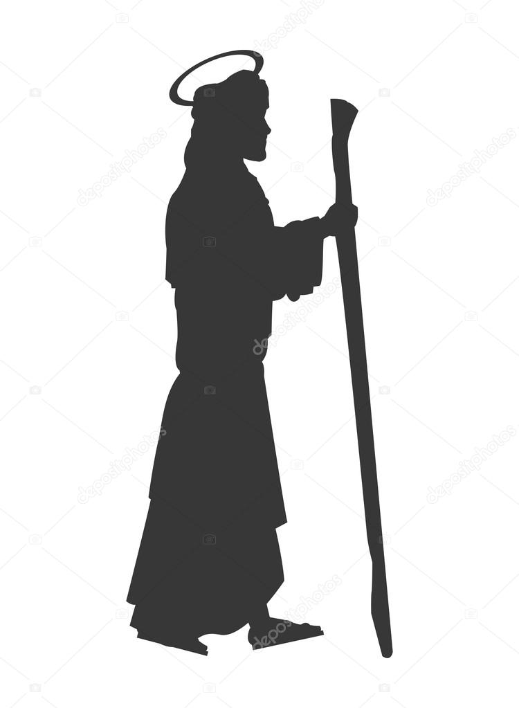 Icono de silueta de San Joseph vector, gráfico vectorial © jemastock ...
