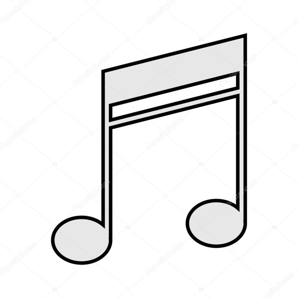 icono de nota musical corchea — Vector de stock © jemastock #119348934