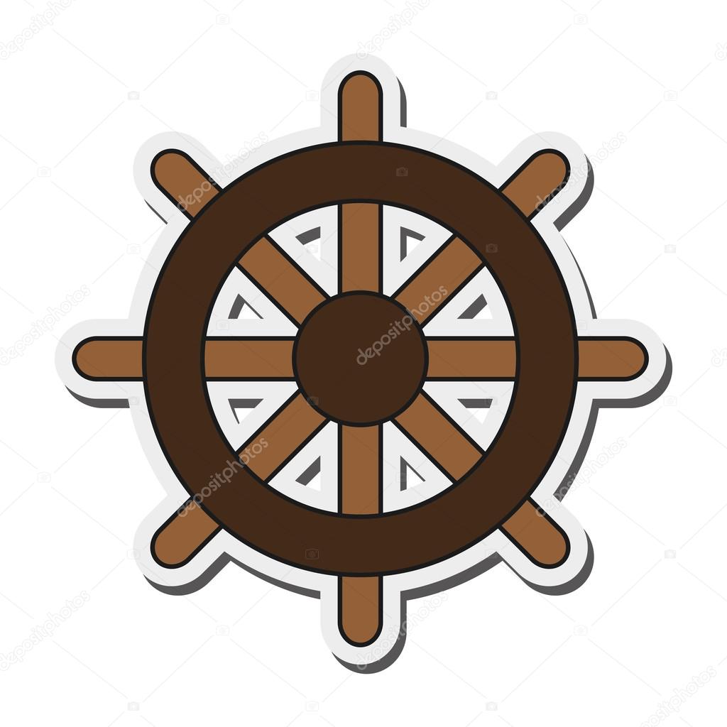 Timón de barco icono Vector de stock #119355456 de ©jemastock