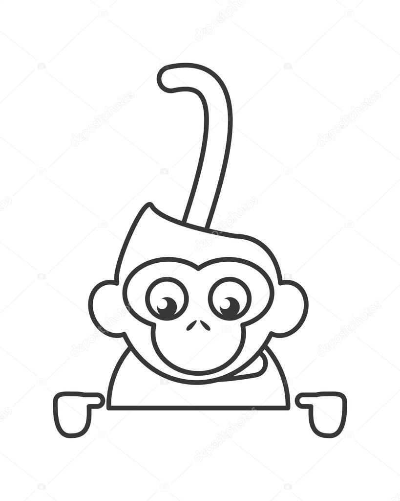 Single monkey icon Stock Vector Image by ©jemastock #119363536
