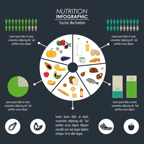 Infographic icon. Nutrition design. Vector graphic Stock Illustration ...