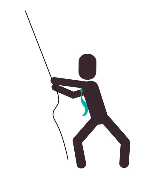 People pictogram pulling cord icon Stock Vector Image by ©jemastock ...