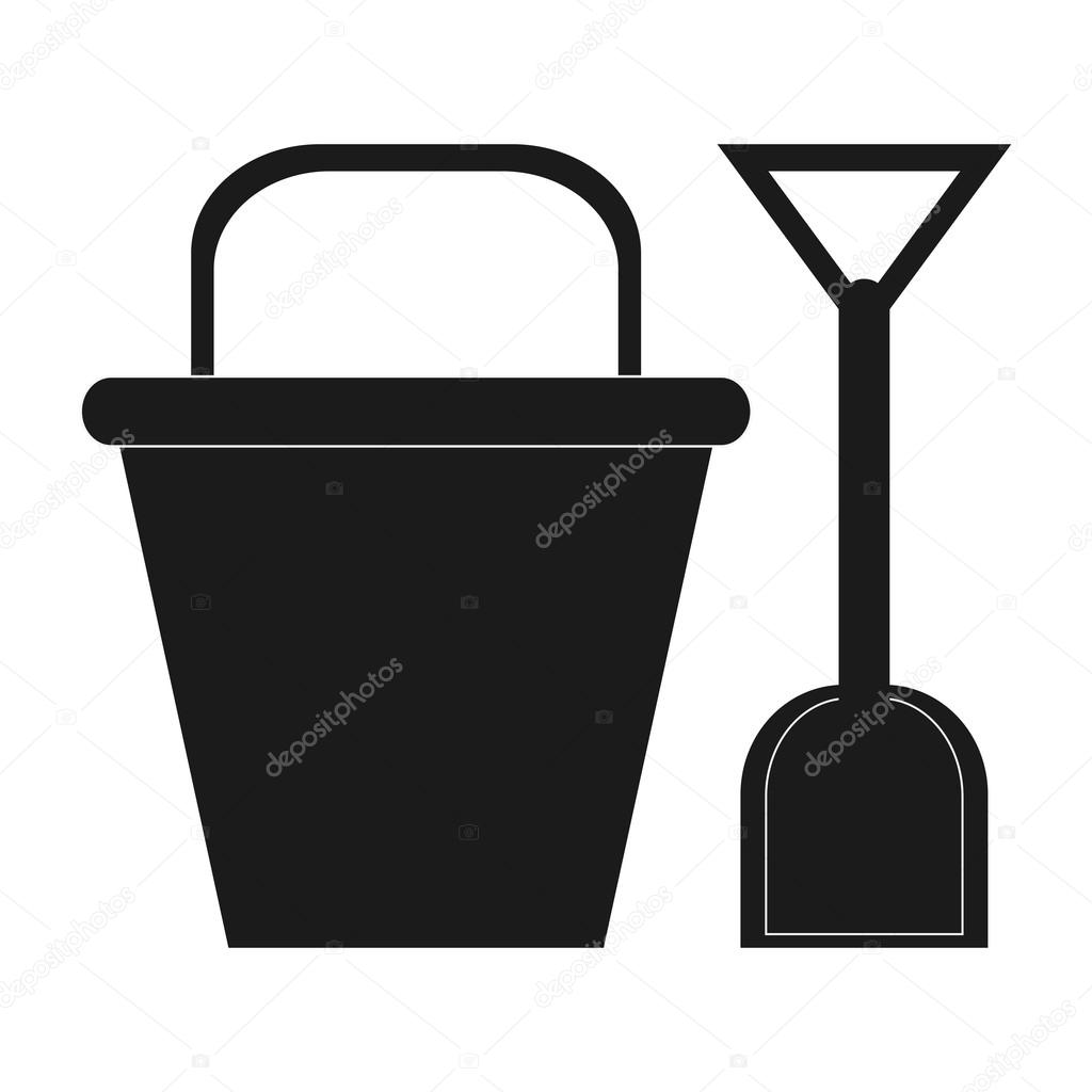 Bucket and shovel icon Stock Vector by ©jemastock 119527478