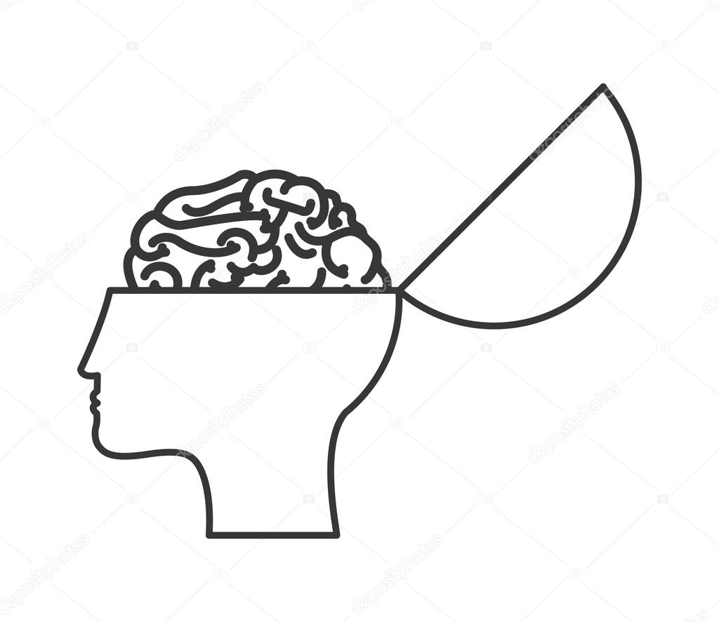 Open human head and brain icon Stock Vector by ©jemastock 119800604