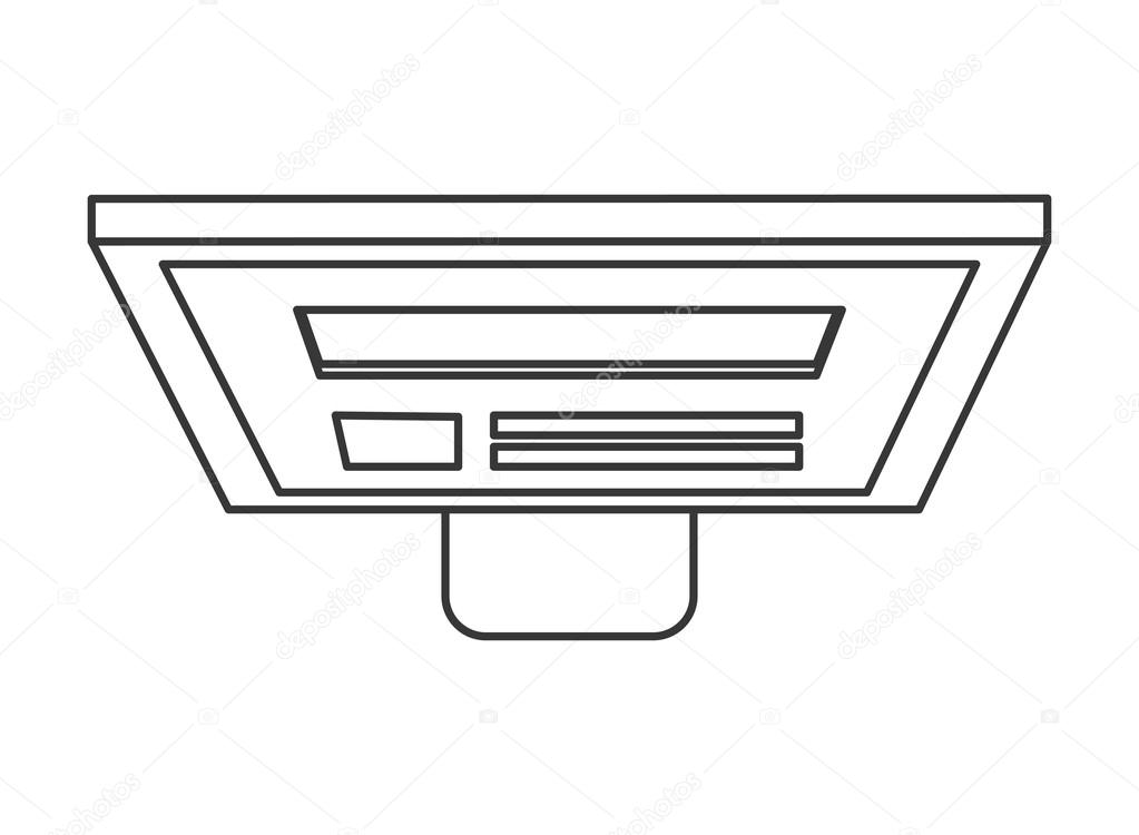 Computer monitor topview icon Stock Vector by ©jemastock 120050912