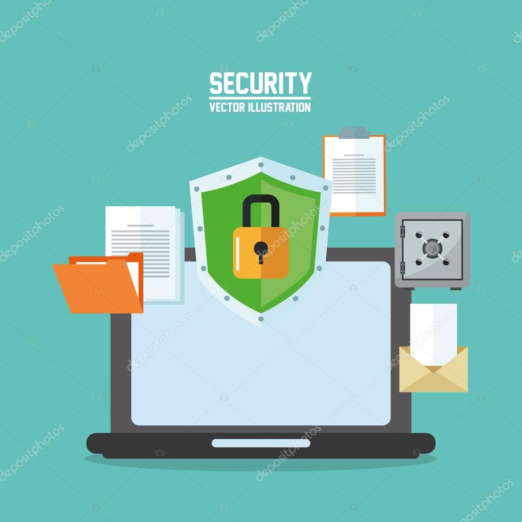Laptop cyber security system design Stock Vector Image by ©jemastock ...
