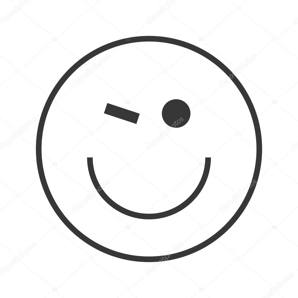 glücklich Wink Smiley-Symbol — Stockvektor © jemastock #121210958