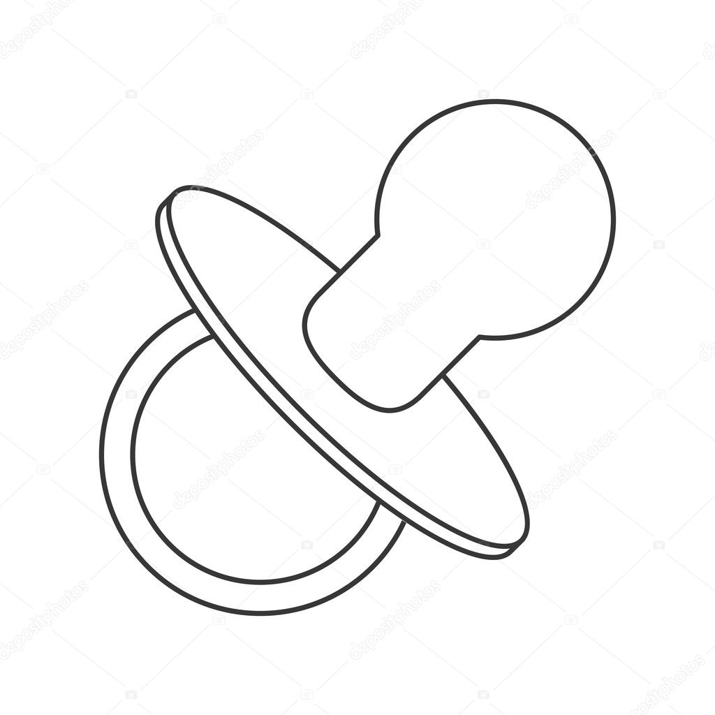 Pacifier Clipart Black And White