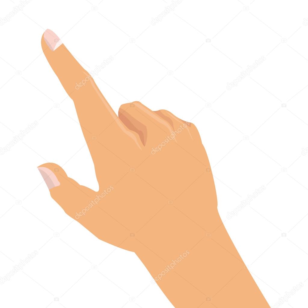 Menunjuk tangan dengan ikon jari telunjuk Vektor Stok oleh ©jemastock ...
