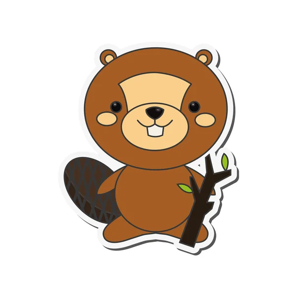 Beaver cartoon icon Stock Vector Image by ©jemastock #139361088