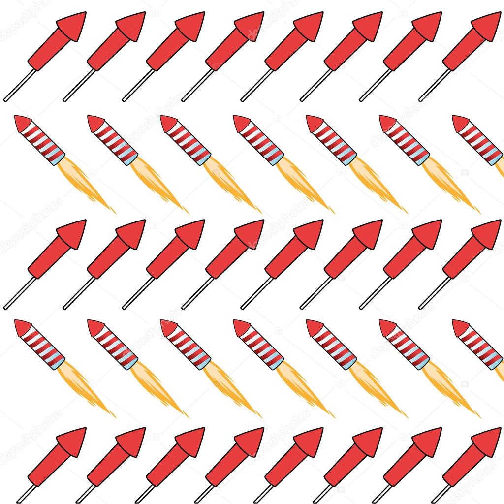 Flying firecracker pattern background Stock Vector by ©jemastock 121543384