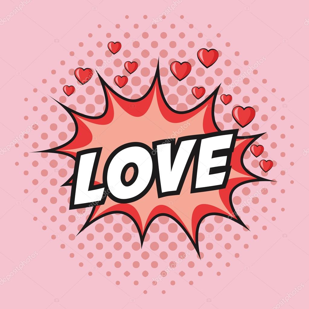 Love hearts explosion pop art design Stock Vector Image by ©jemastock ...