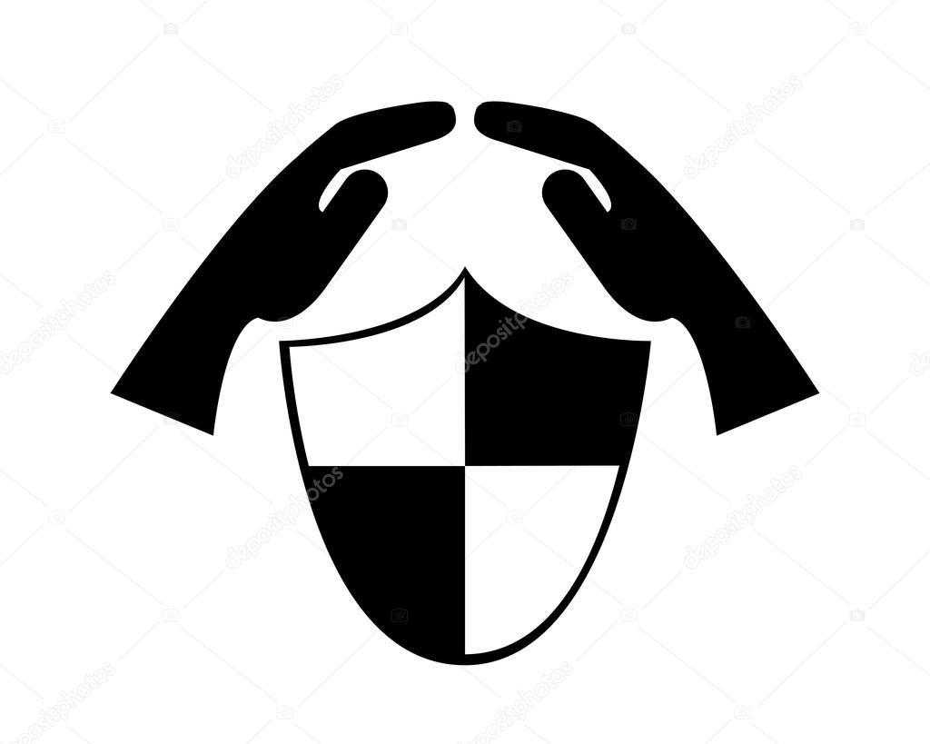 Sheltering hands and shield icon Stock Vector Image by ©jemastock ...