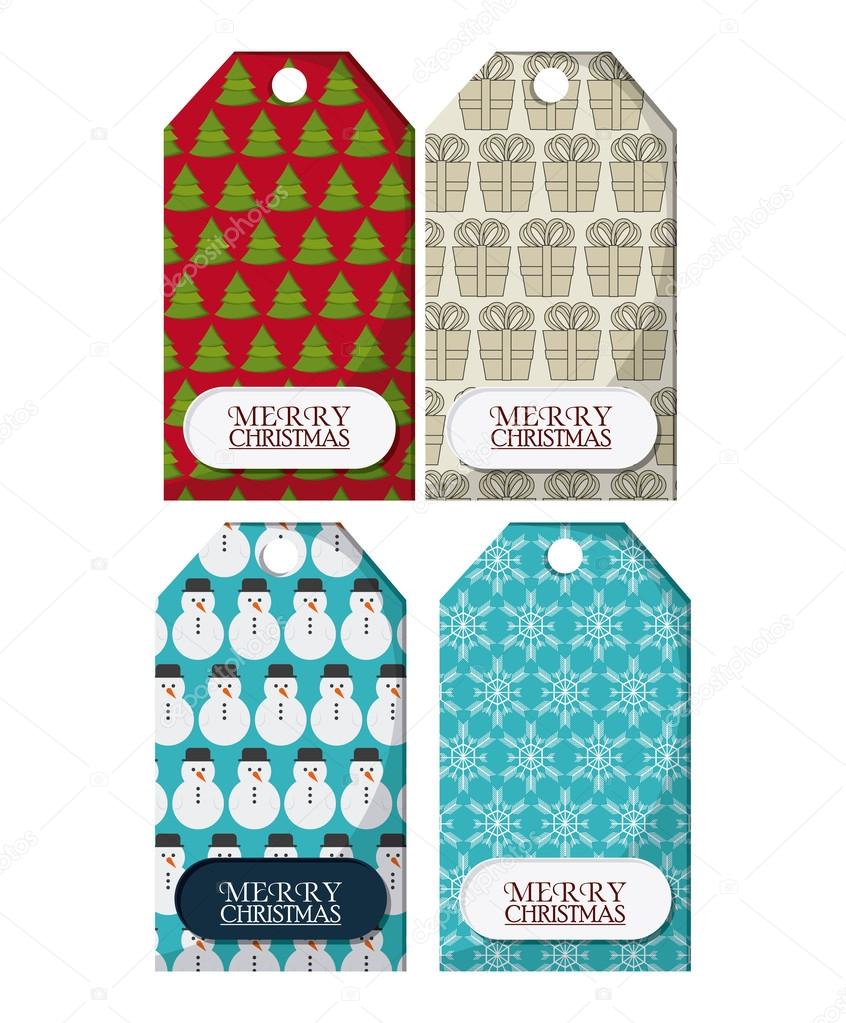 Merry christmas labels design — Stock Vector © jemastock #122525894