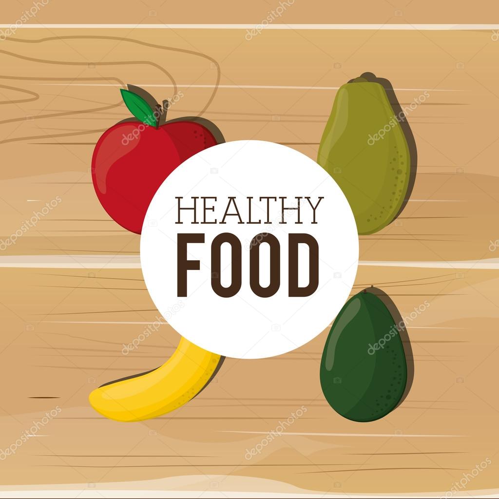 Assorted healthy food icons emblem Stock Vector by ©jemastock 123620446