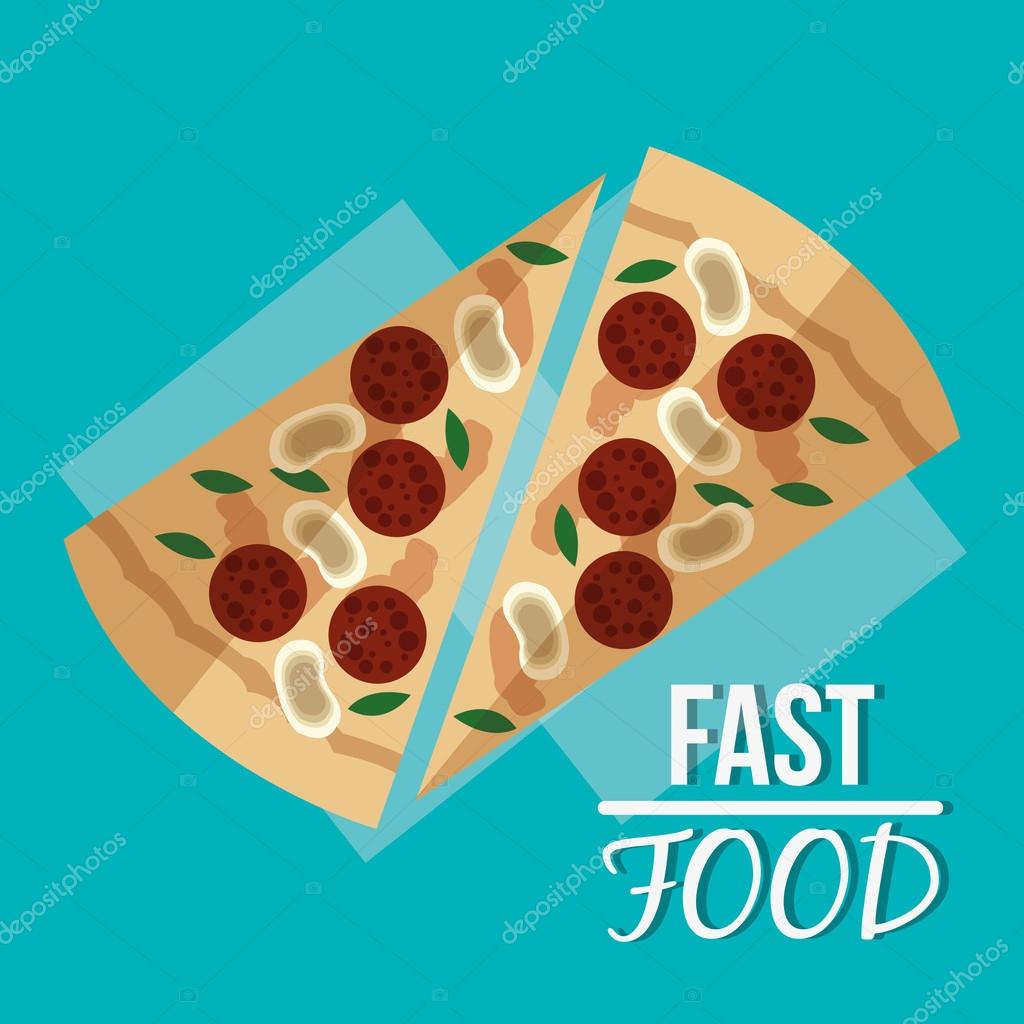 Pizza and fast food design Stock Vector Image by ©jemastock #124201576