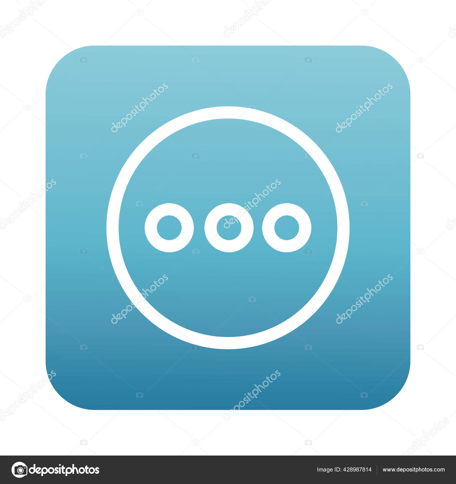 Menu options interface block gradient style icon Stock Vector Image by ...