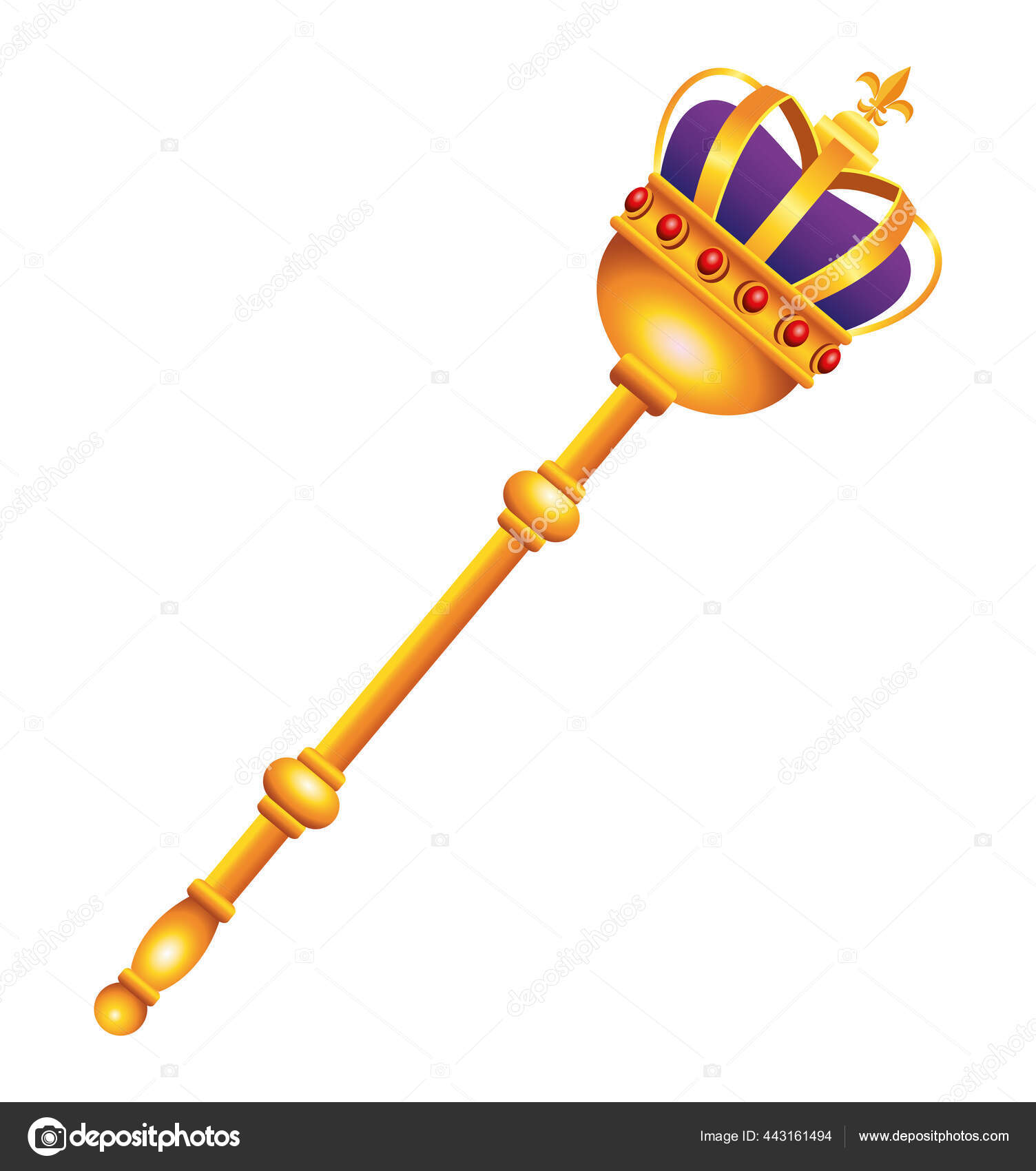 Scepter Queen Golden Accessory Icon Stock Vector By ©jemastock 443161494