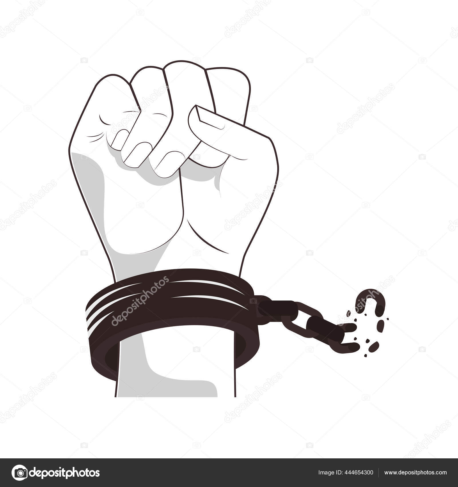 Hands Breaking Out Of Chains