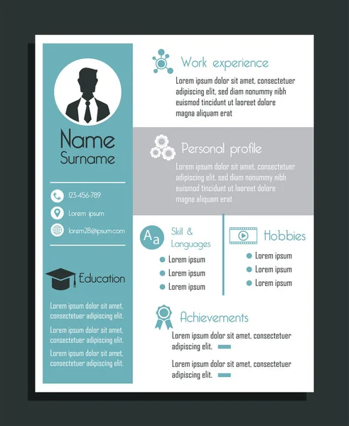 Cv template images libres de droit, photos de Cv template | Depositphotos