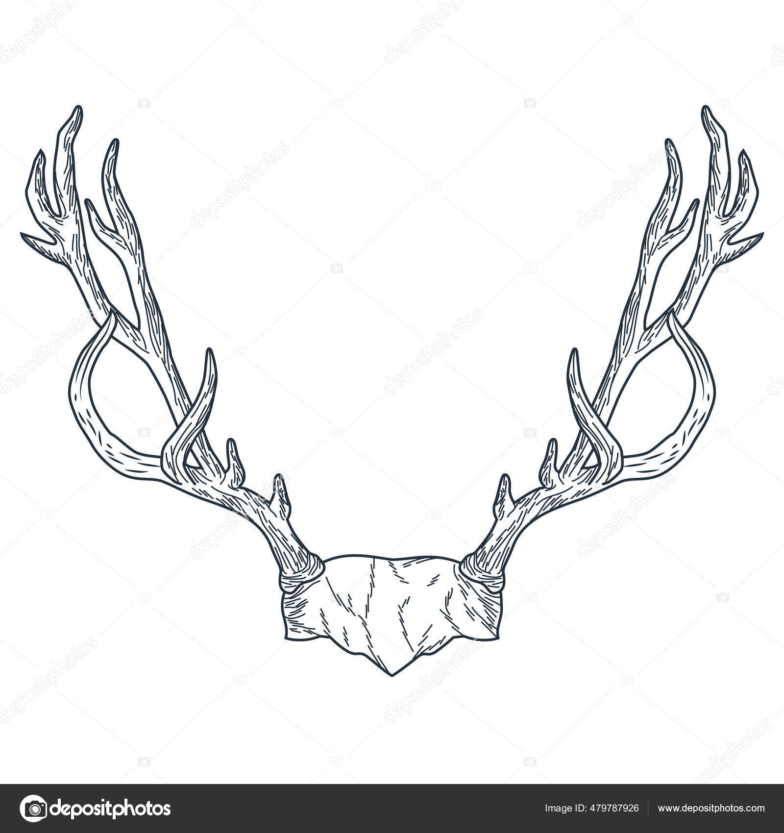 Reindeer horns icon Stock Vector by ©jemastock 479787926
