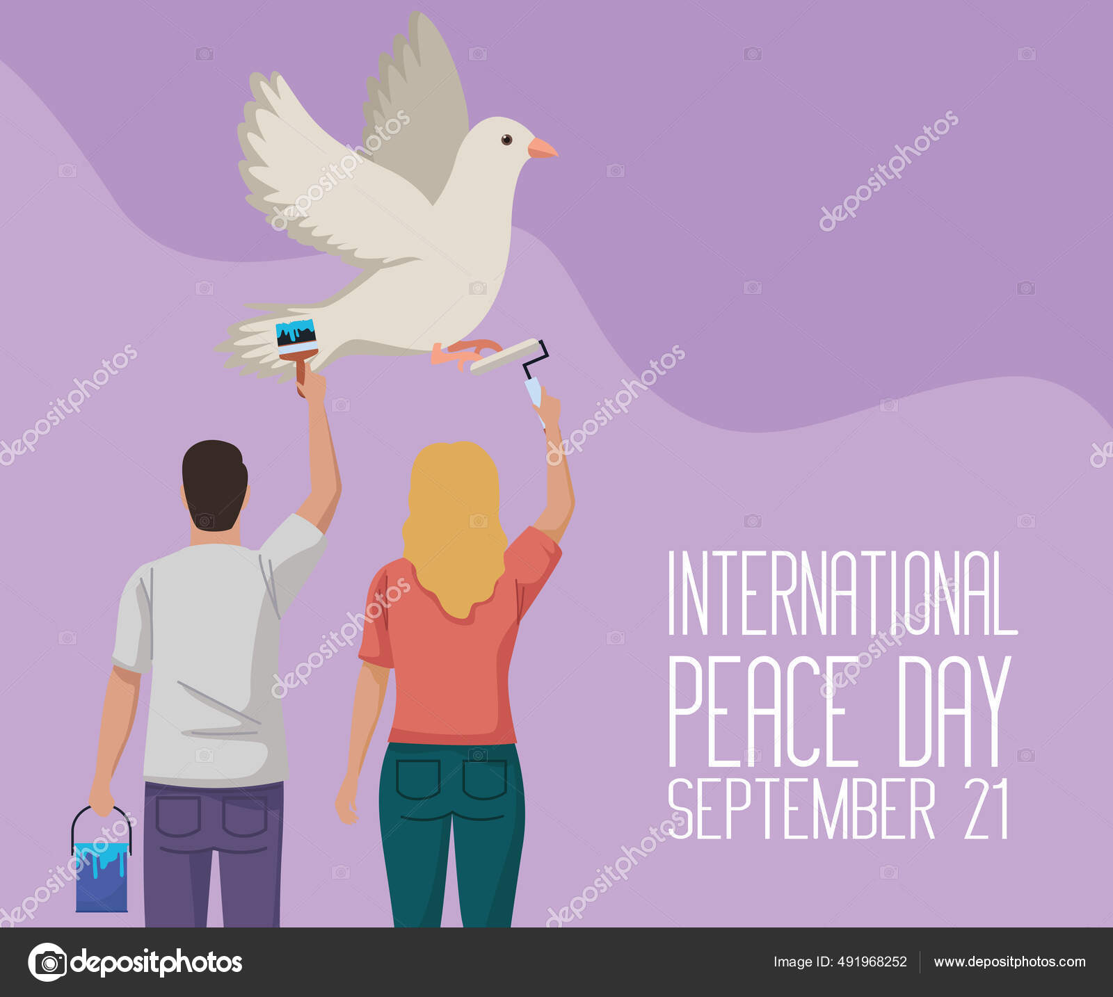 Peace dove and pacifists Stock Vector Image by ©jemastock #491968252