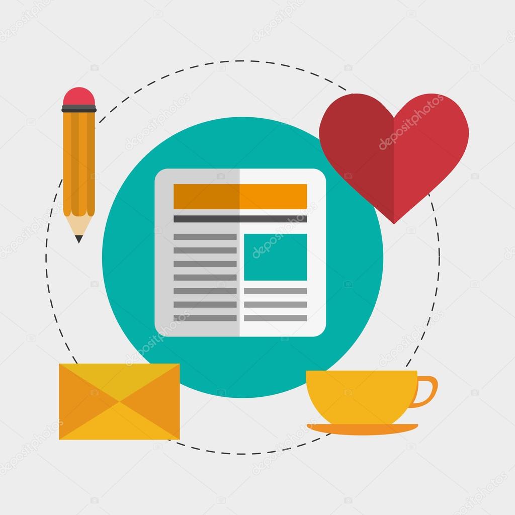 Iconos de diseño de blog Vector de stock #87149590 de ©jemastock