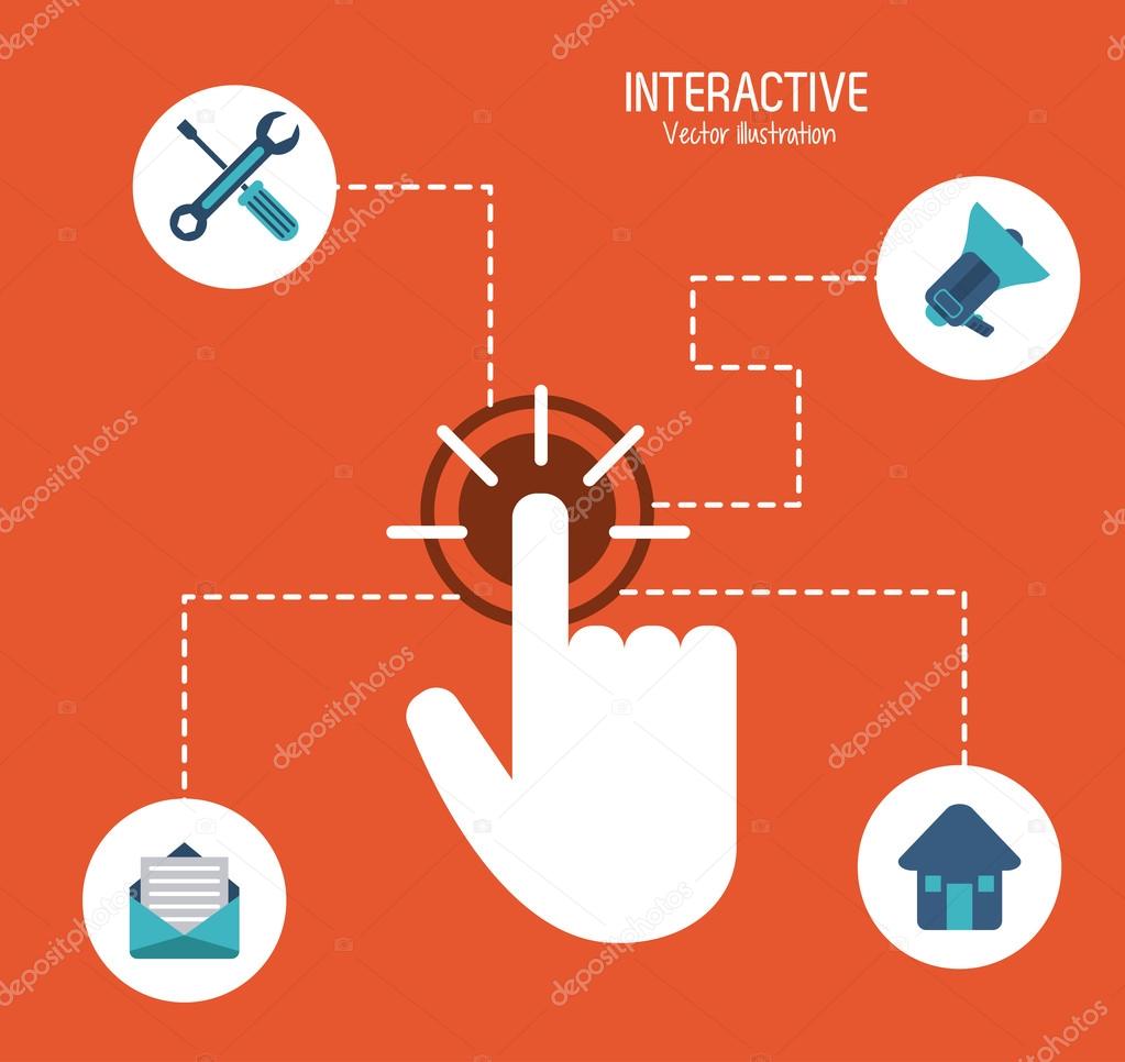 Interactive technology design — Stock Vector © jemastock #91599414