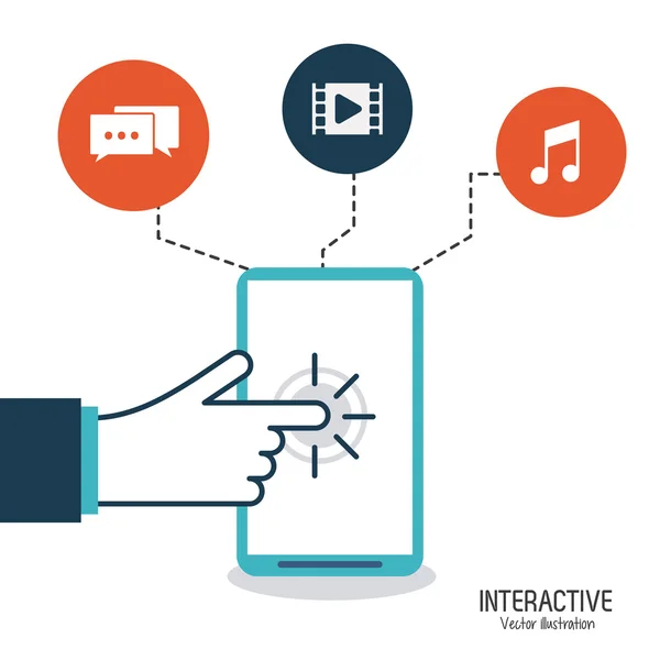 Interactive technology design — Stock Vector © jemastock #91599414