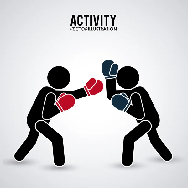 Fight pictogram | Pictogram Design Lover Fight — Stock Vector ...