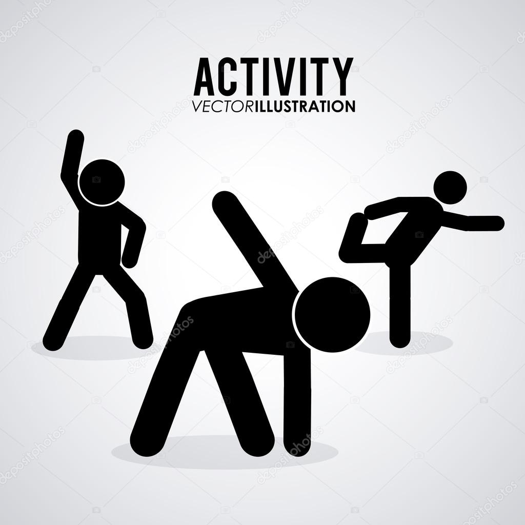 Pictogram doing activity design — Stock Vector © jemastock #92688442