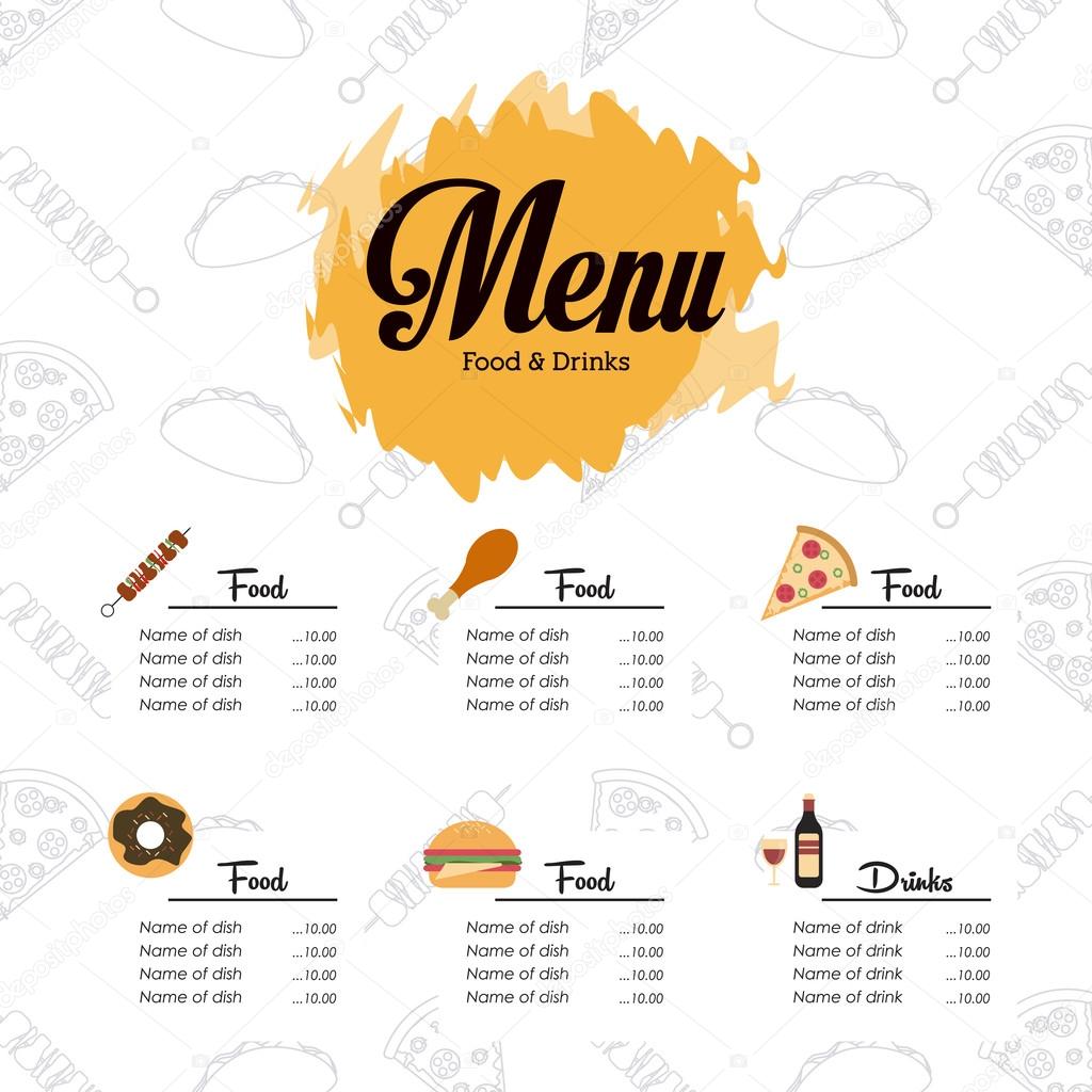 Menu icons design Stock Vector by ©jemastock #93918934