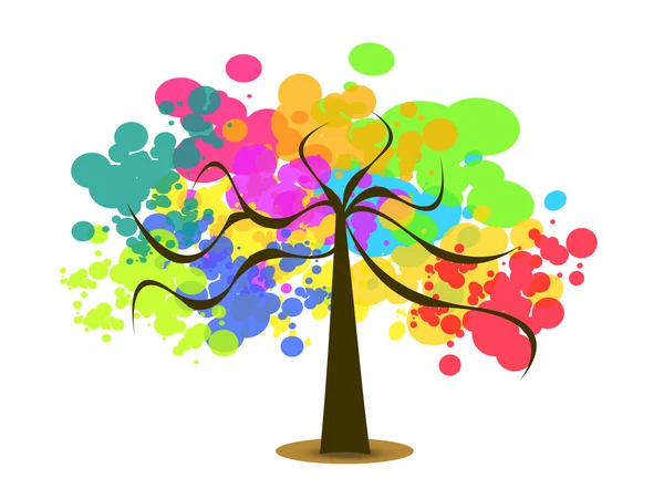 Abstract colorful Tree. Vector. — Stock Vector © OlgaYakovenko #3311891