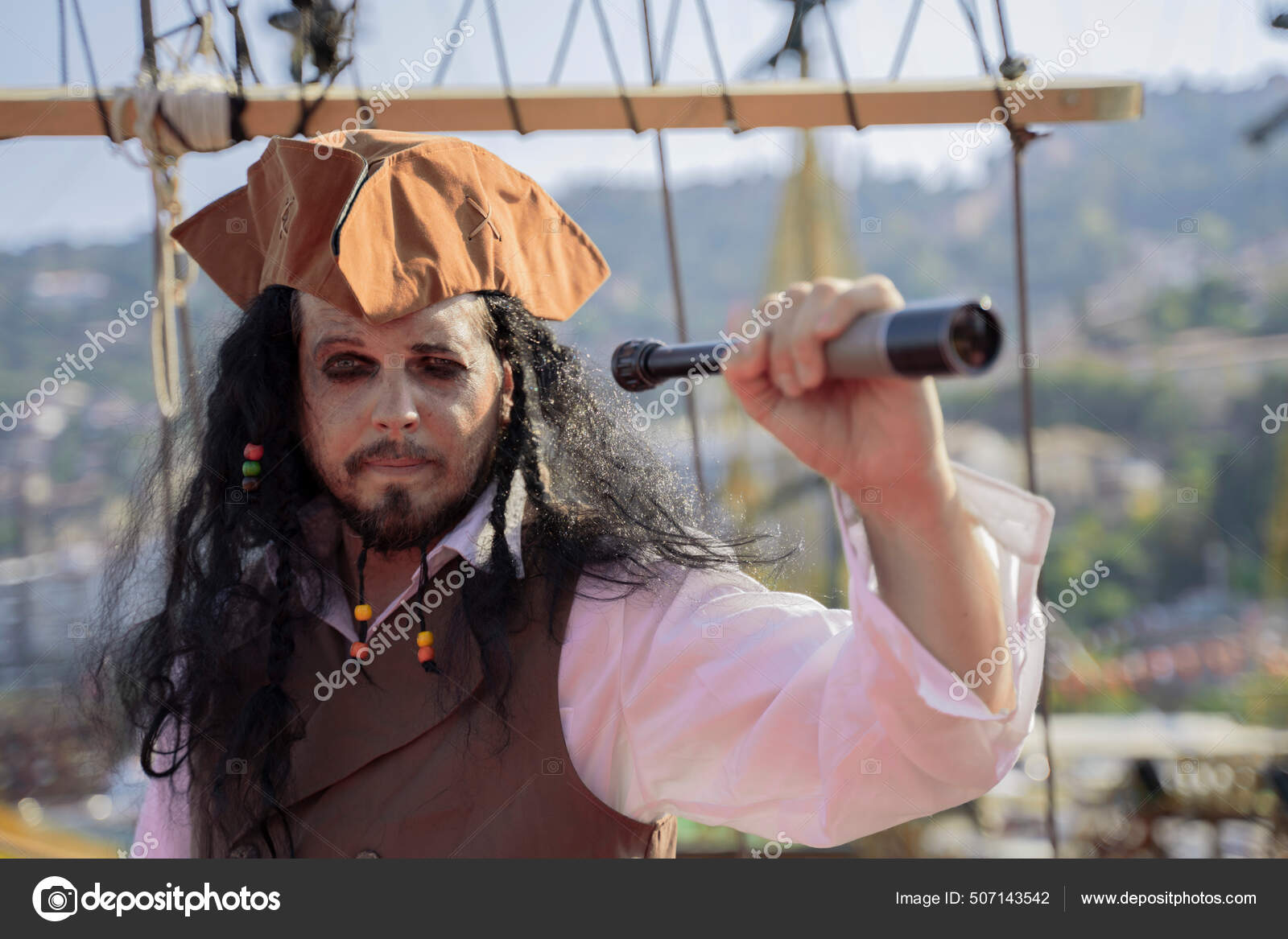 Pirate Captain On Ship