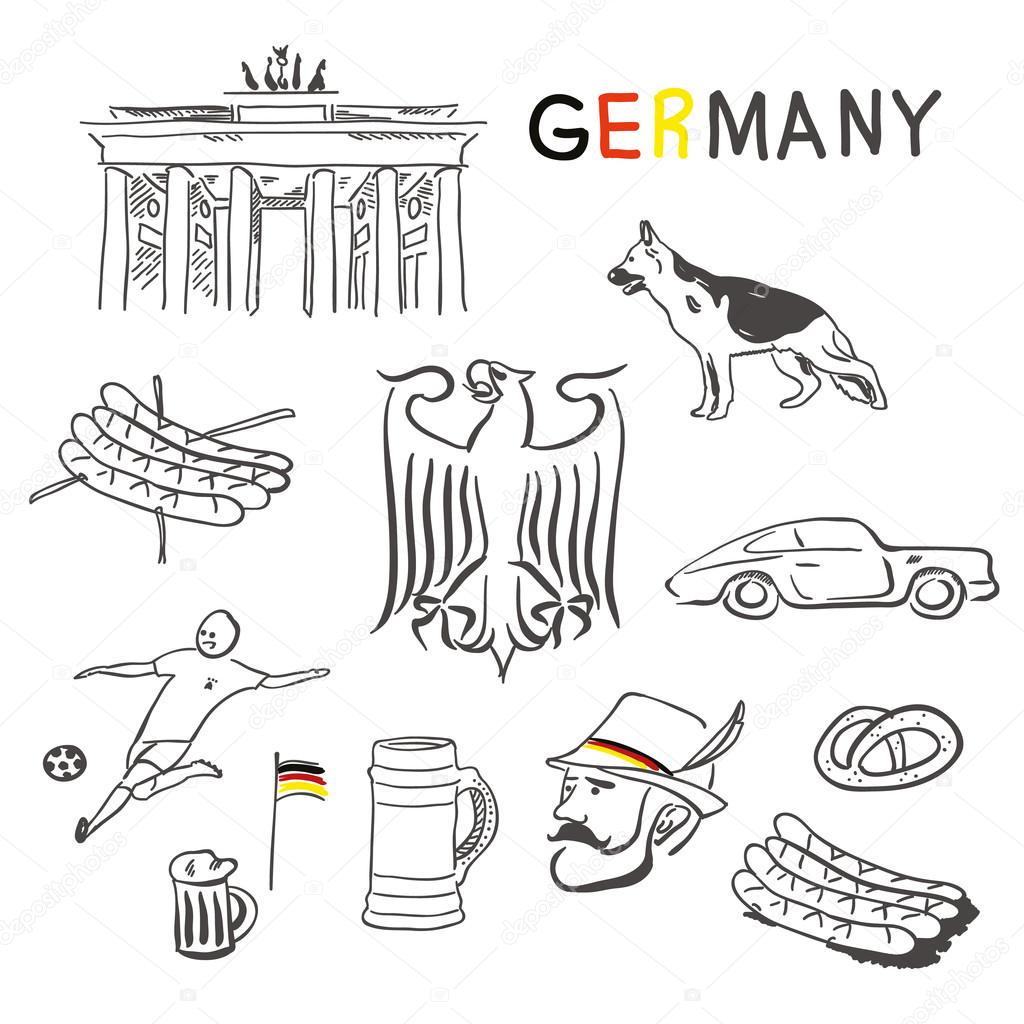 Germany symbols vector set Stock Vector Image by ©MikeMihnevich #87832132