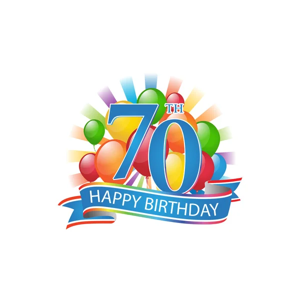 Happy 70th birthday Vector Art Stock Images | Depositphotos