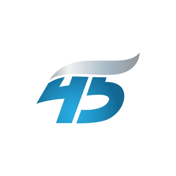 Number 45 swoosh wave design template logo red Stock Vector Image by ...