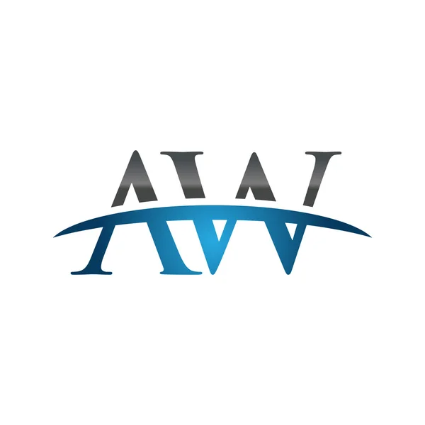 Initial letter MK blue swoosh logo swoosh logo — Stock Vector ...