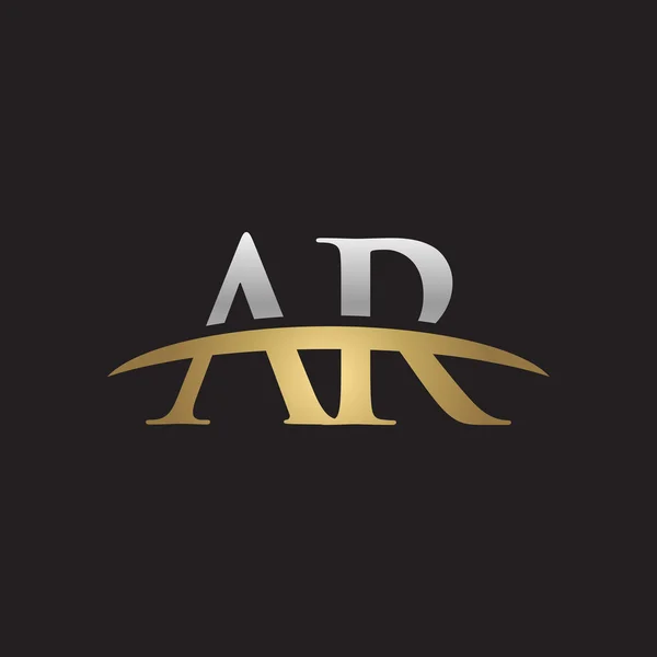 Initial letter NL silver gold swoosh logo swoosh logo black background ...