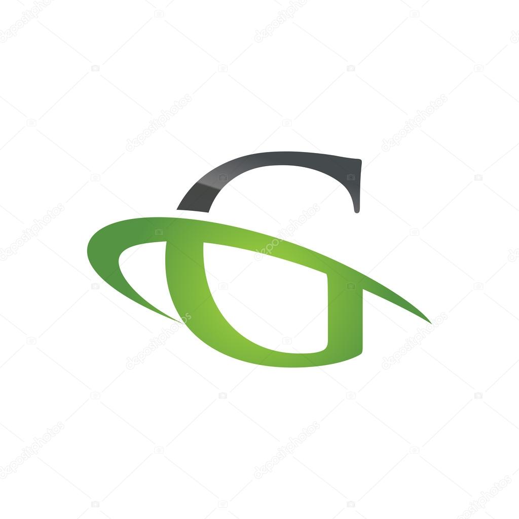G verde inicial empresa swoosh logo Vector de stock #86734054 de ©ariefpro