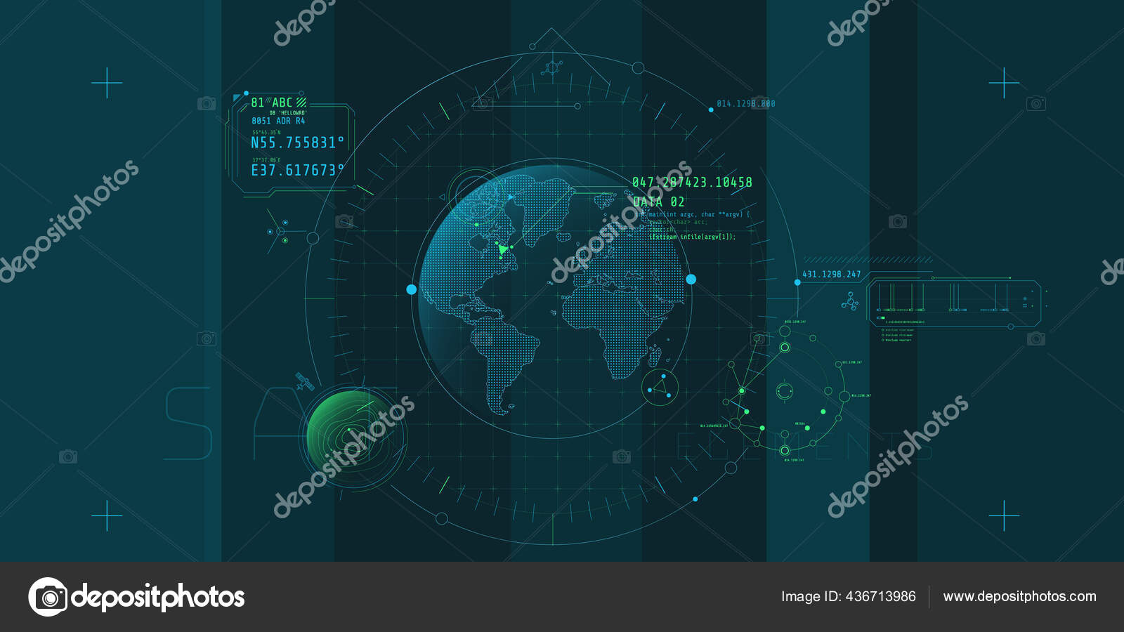 Design of a futuristic software interface for tracking an object on the ...