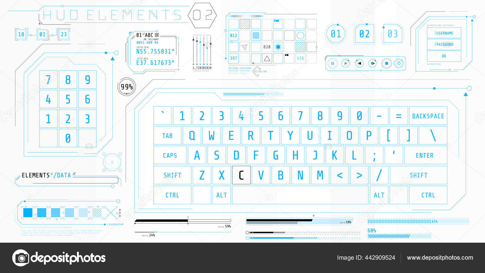 Futuristic Keyboard Texture