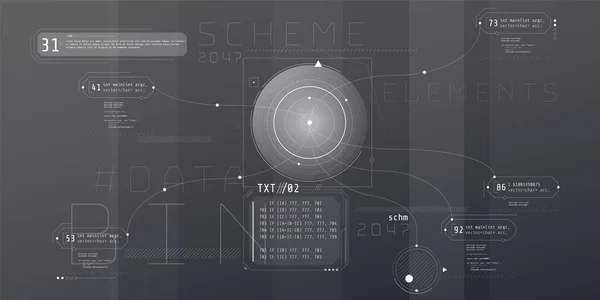 HUD interface elements with part of the code Perl. Stock Vector by ©ConceptCafe #464084322