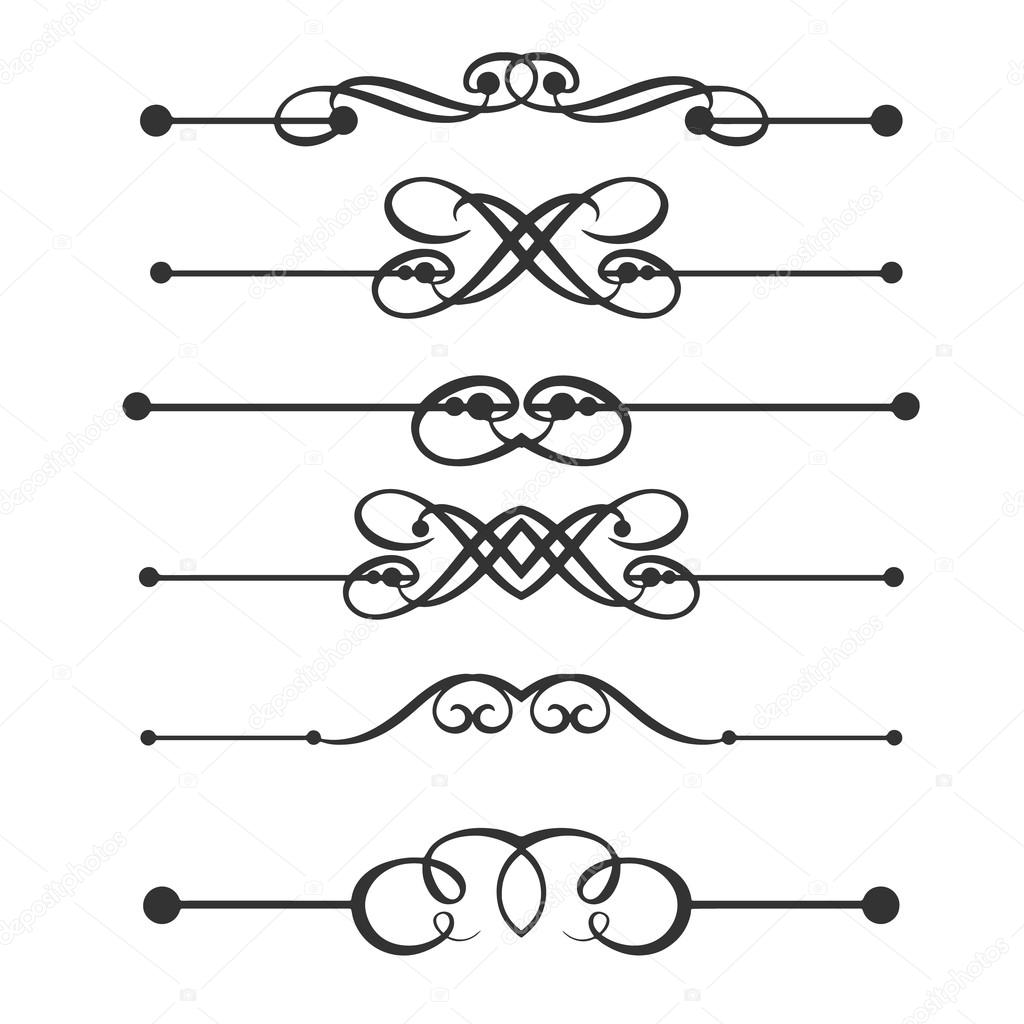 Decorative elements, border and page rules illustration Stock Photo by ... Decorative elements, border and page rules illustration Stock Photo by ...